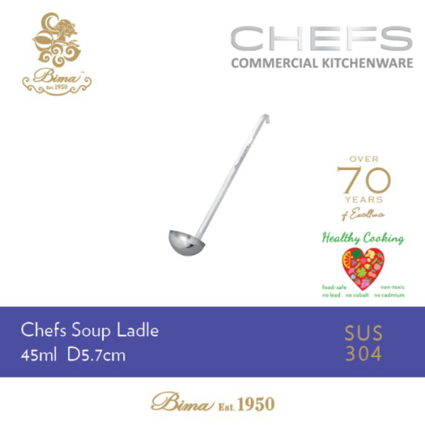 Jual Jual Bima Chefs Soup Ladle 45ml D57cm SUS 304 Limited | Shopee ...