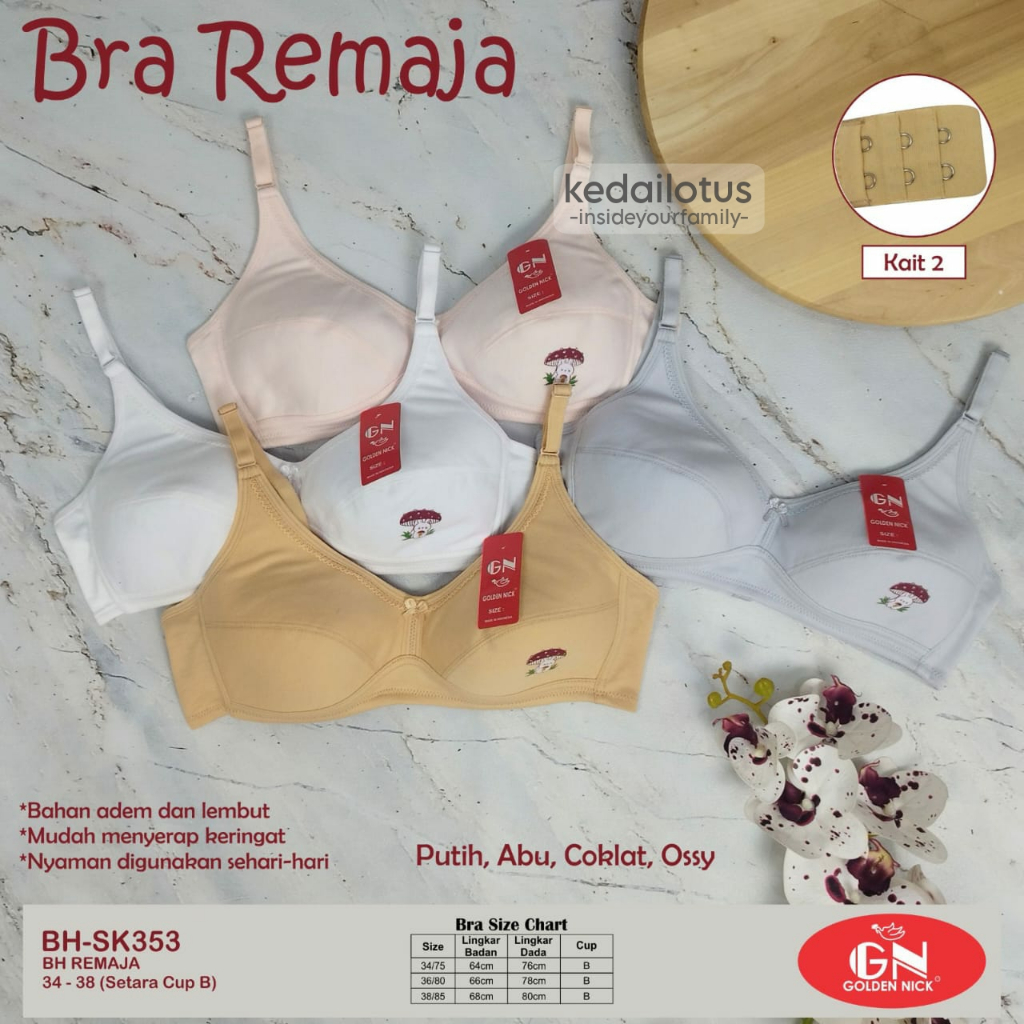 Jual Minibra Golden Nick BH Remaja ABG Step 3 Cup B Tanpa Kawat Tanpa ...