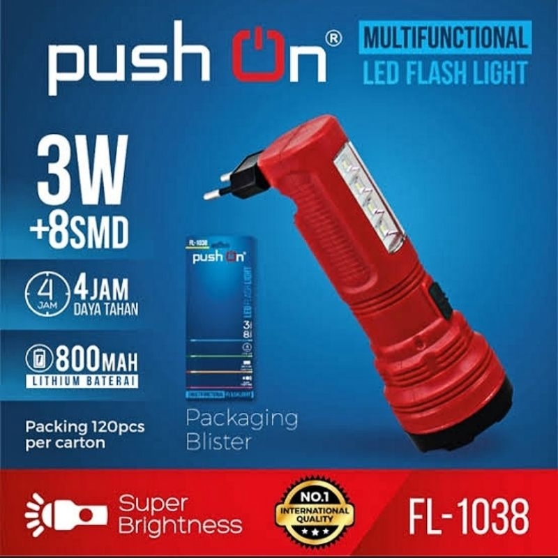 Jual Senter Multifungsi LED 3 Watt Flashlight Emergency 12 SMD ...