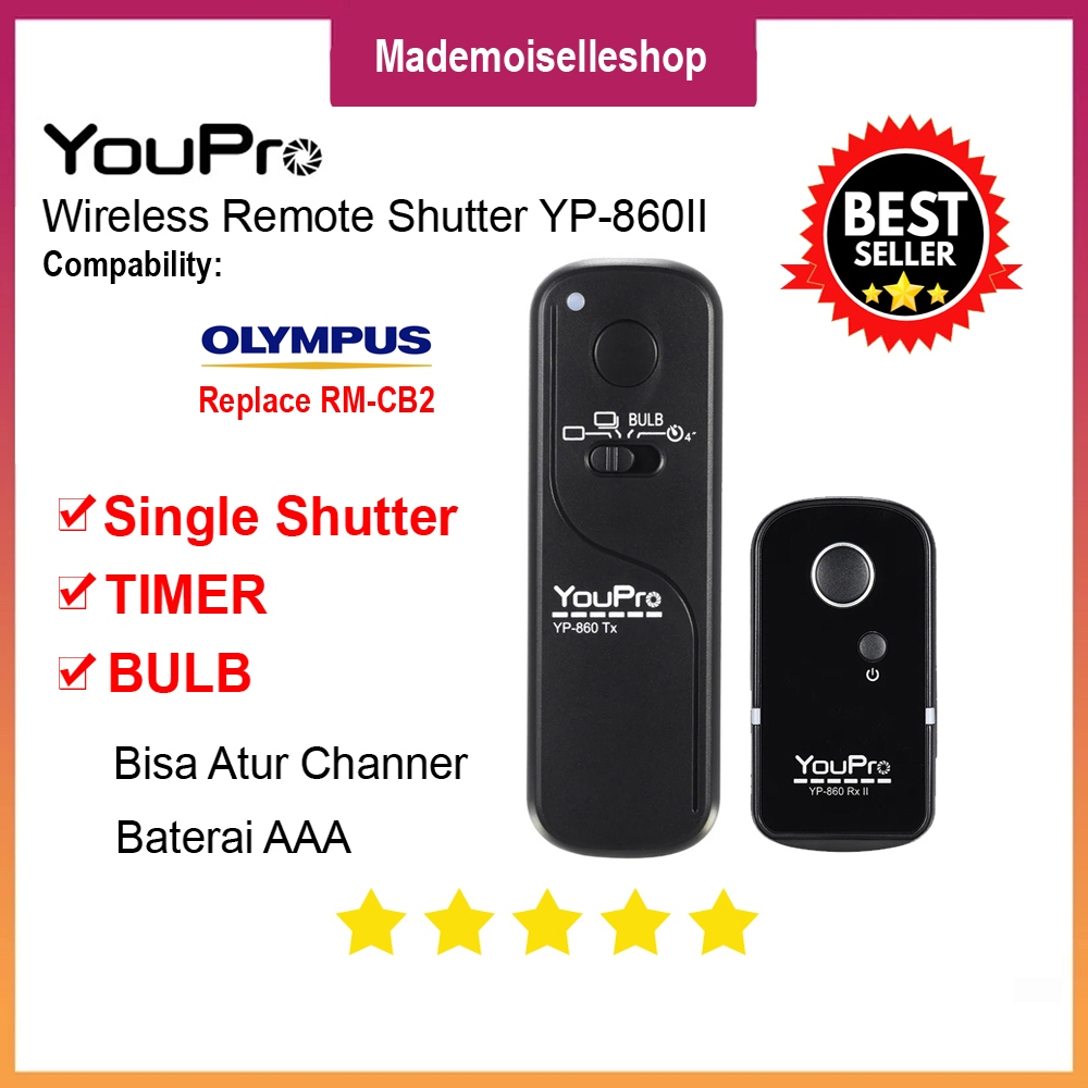 Jual Youpro Remote Wireless YP860II - Photobox Selfie - for Olympus RM-CB2 - OM-1 MKII, OM-1, OM ...