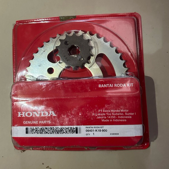 Jual GEAR RANTAI SET GIR SET 06401-K18-900 HONDA VERZA 150 100% ...