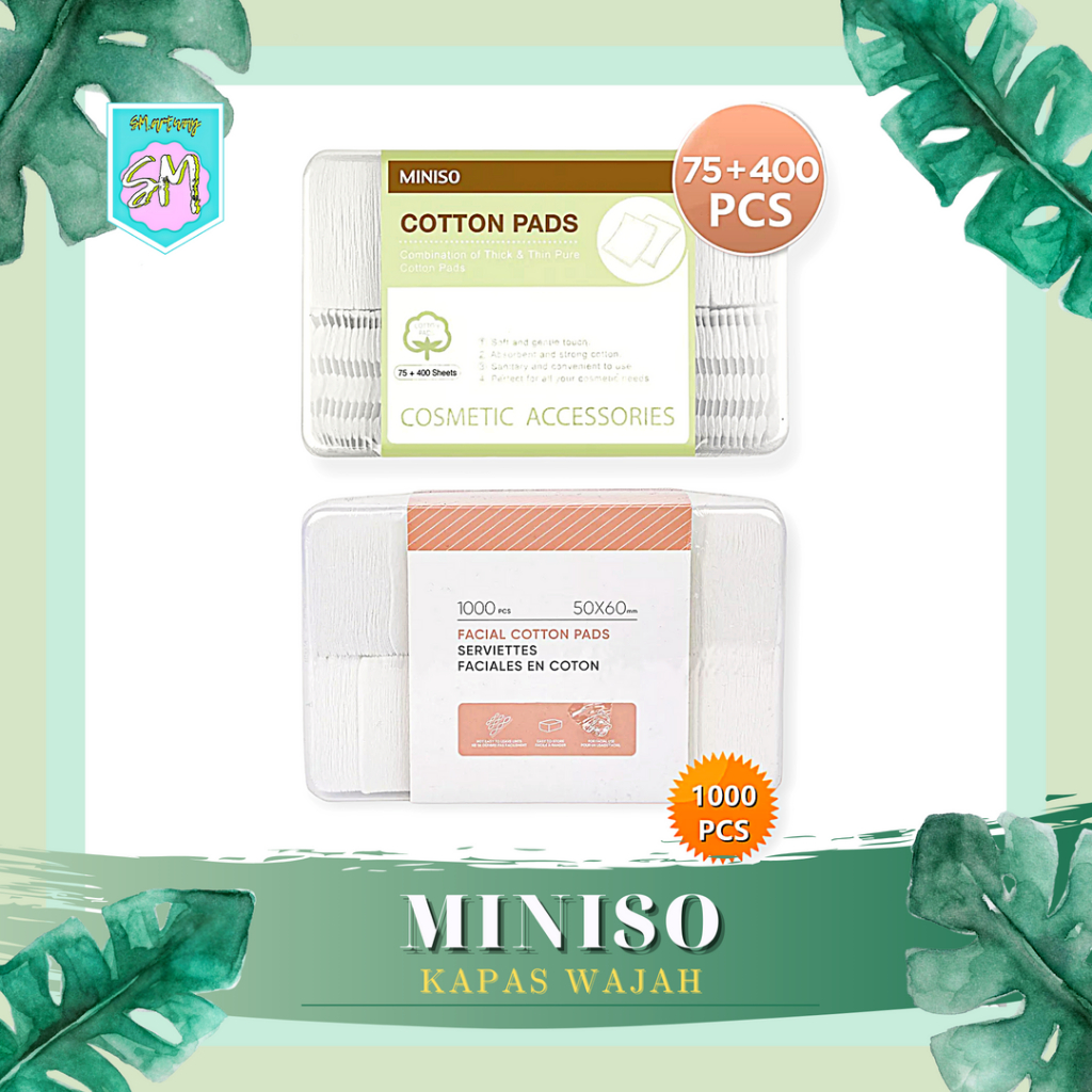 Jual MINISO Cotton Pads 1000 pcs (Tipis kapas toner) & 75+400 pcs (Mix ...