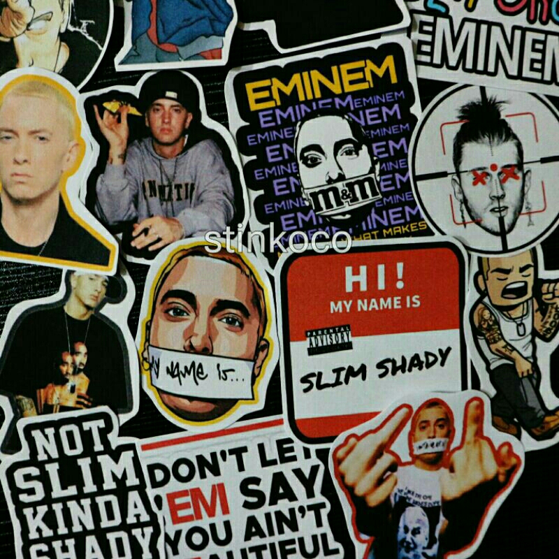 Jual [15PCS] STICKER EMINEM / SLIM SHADY ISI 15 STICKER | Shopee Indonesia