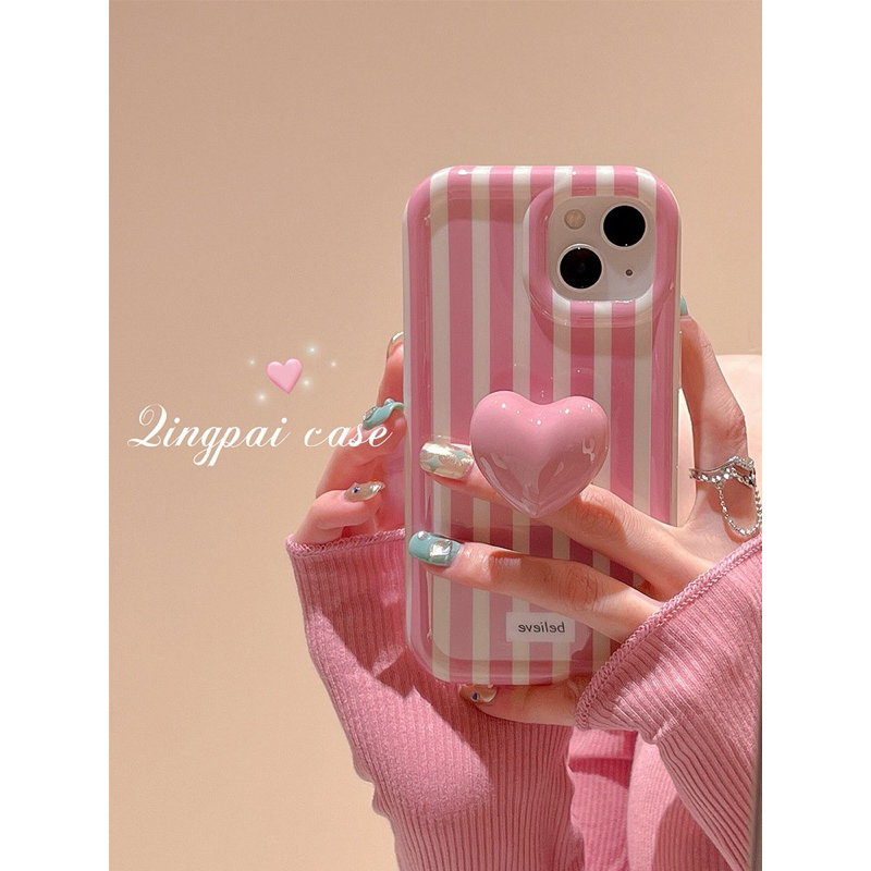 Jual Pink Stripe Softcase Case HP Lucu for iphone 11 Pro Max 12 Pro Max ...