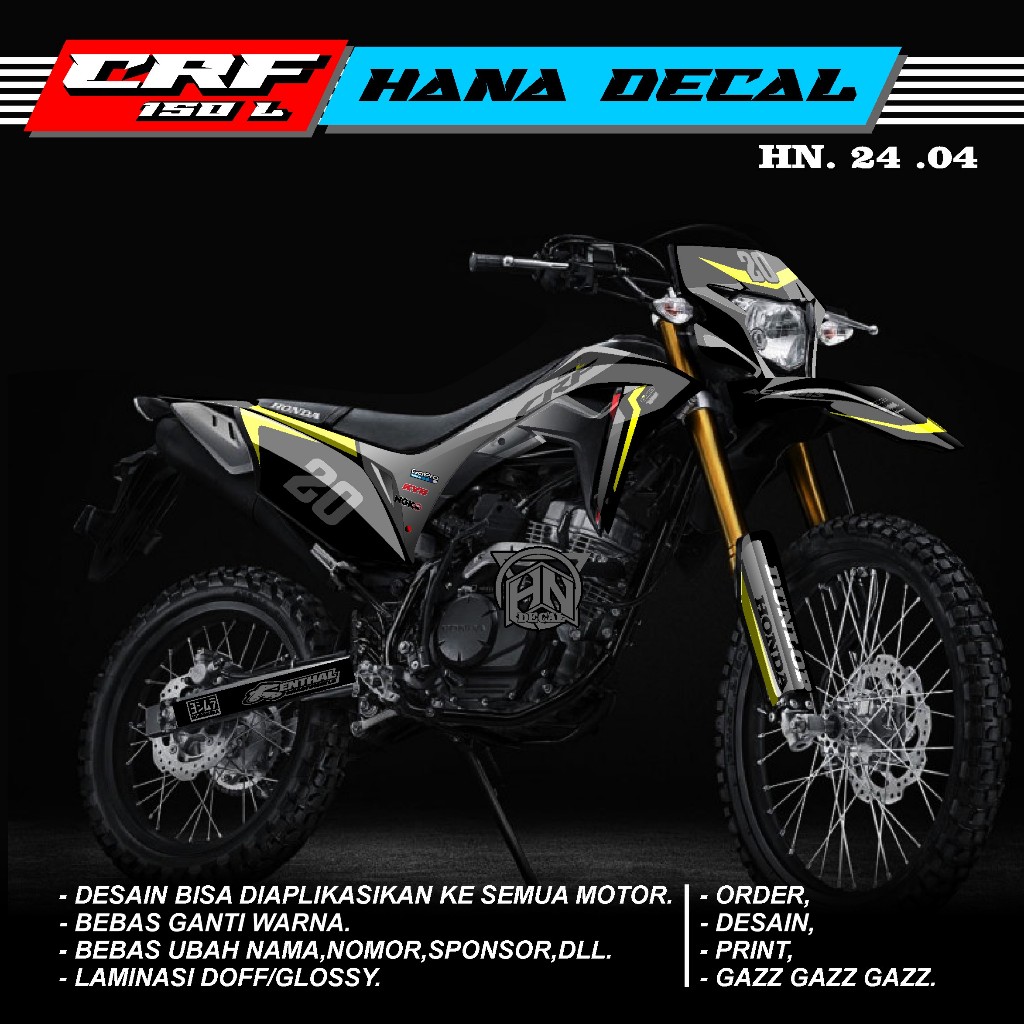 Jual DECAL STIKER MOTOR CRF 150 L FULL BODY ,dekal stiker honda crf 150 ...