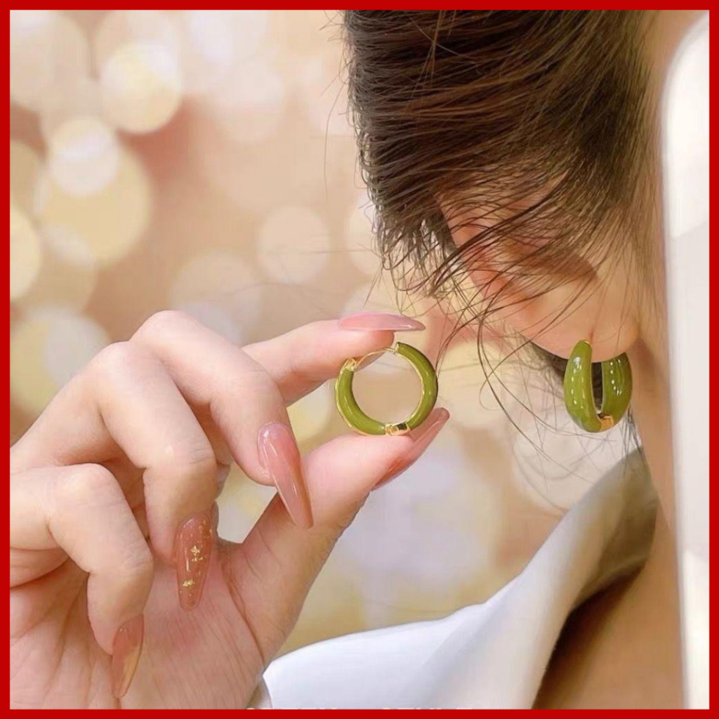 Jual AT22 - ANTING HOOP SIMPLE GOLD KOREA TITANIUM STEEL MODEL KOREA ...