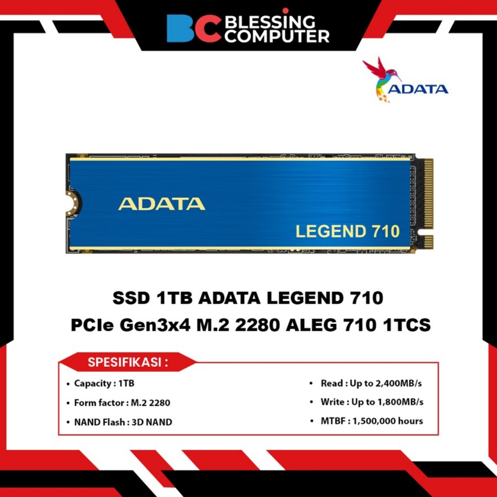 Jual SSD 1TB ADATA LEGEND 710 PCIe Gen3x4 M.2 2280 ALEG 710 1TCS | Shopee Indonesia