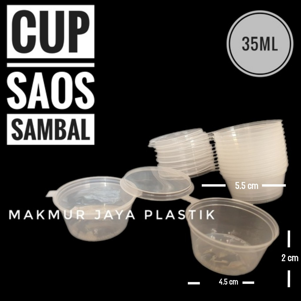 Jual [ CUP SAOS 35 ML - ISI 50 PC ] TEMPAT CUP SAOS | Shopee Indonesia