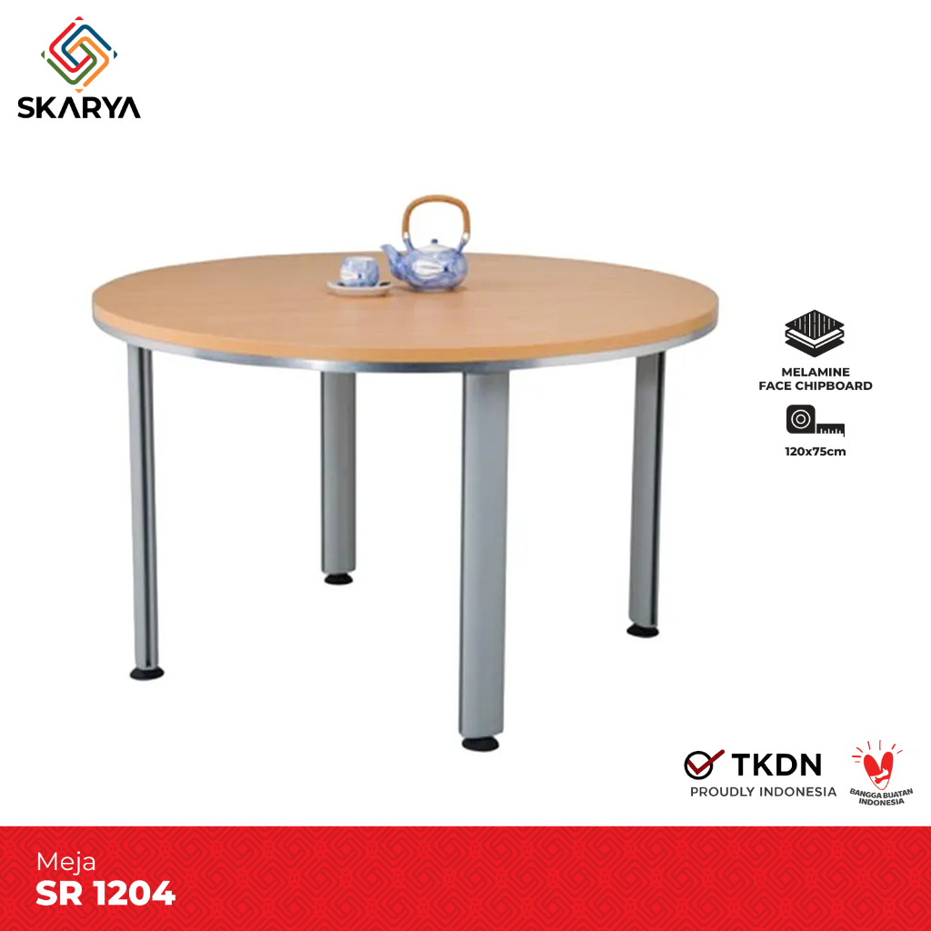 Jual Meja Rapat Meeting Kantor Bulat Bundar SR 1204 (Baru) | Shopee ...