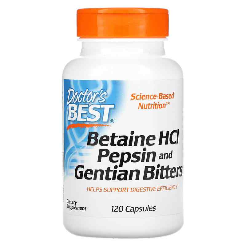 Jual DOCTOR'S BEST BETAINE HCI PEPSIN & GENTIAN BITTERS 120 Capsules ...