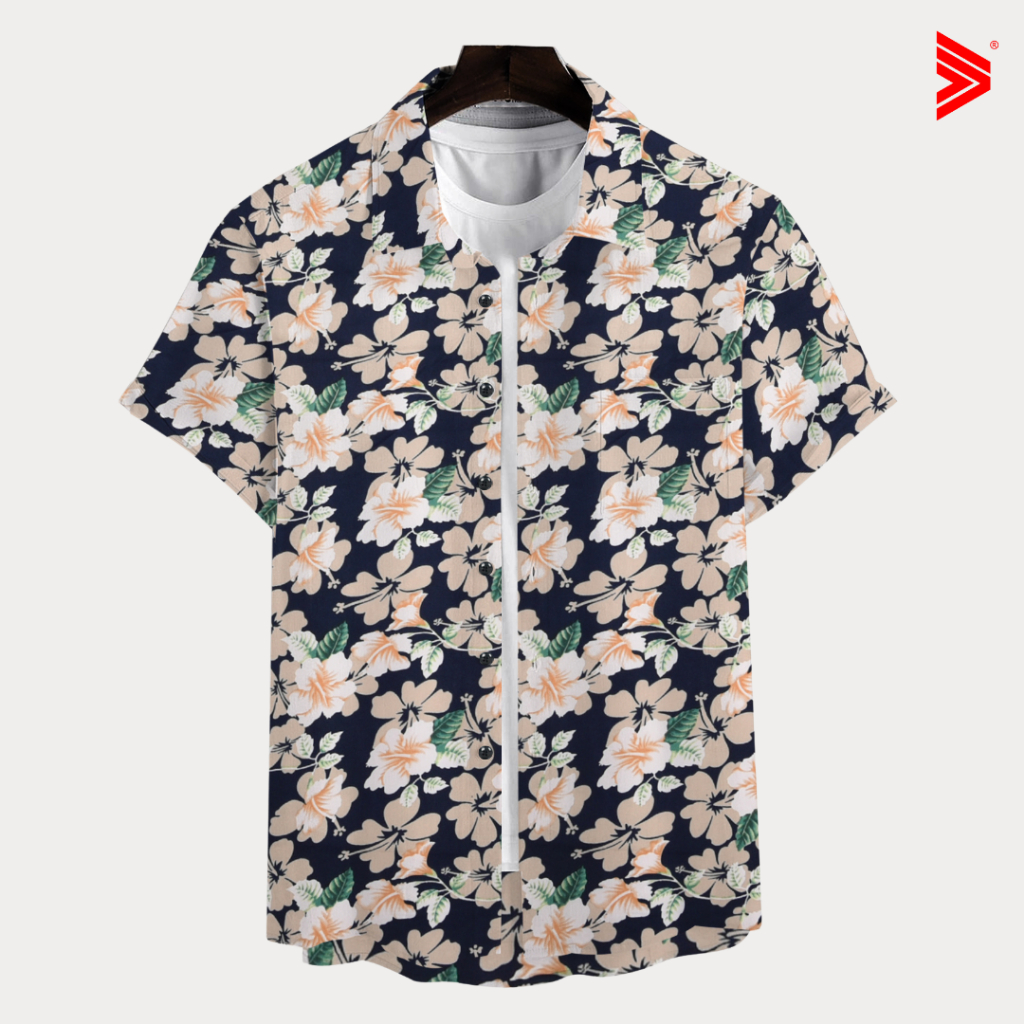 Jual Tiagan99 Kemeja Pria Motif Bunga Lengan Pendek Slim Fit Keren Soft ...