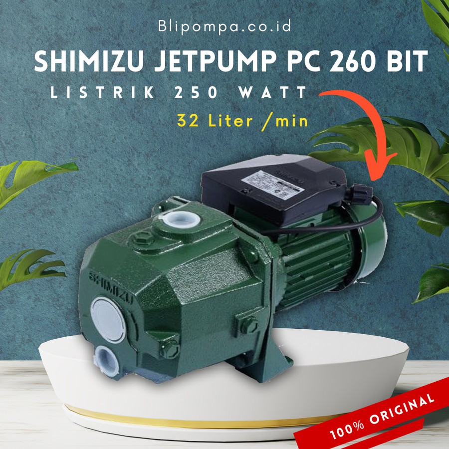 Jual Pompa Air Jet Pump Shimizu PC 260 BIT / Pompa Air Otimatis 250 Watt | Shopee Indonesia
