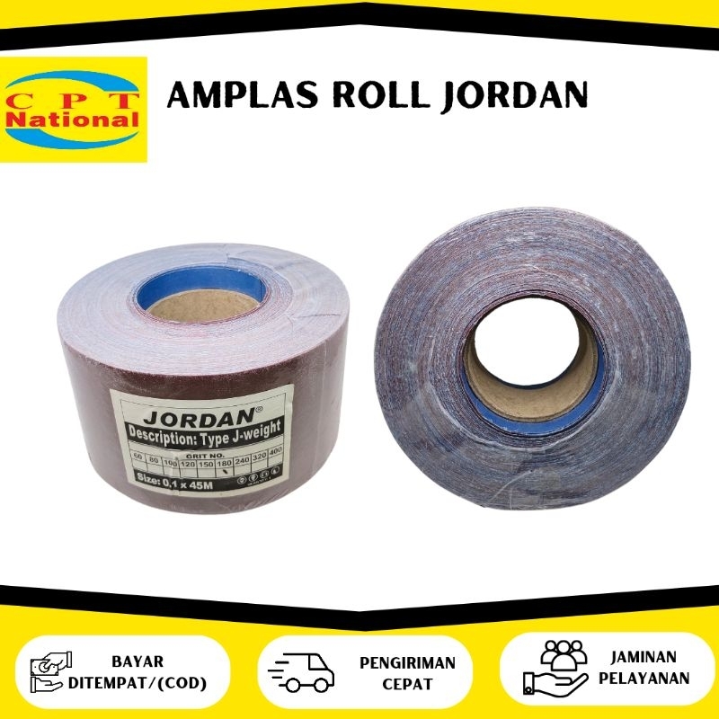 Jual Amplas Roll Jordan Grit 120 Amplas 45 meter | Shopee Indonesia