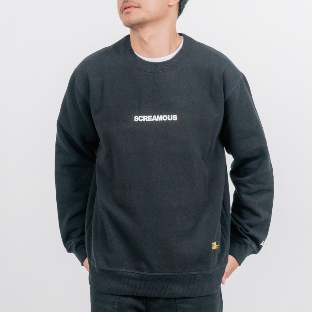 Jual Screamous Sweater Pria Crewneck LEGEND TINY WHITE BLACK | Shopee ...