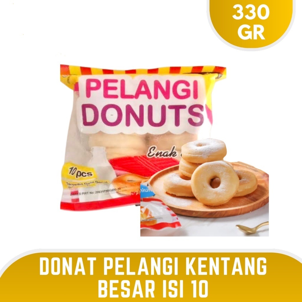 Jual DONAT PELANGI ISI 10 DONAT JUMBO | Shopee Indonesia