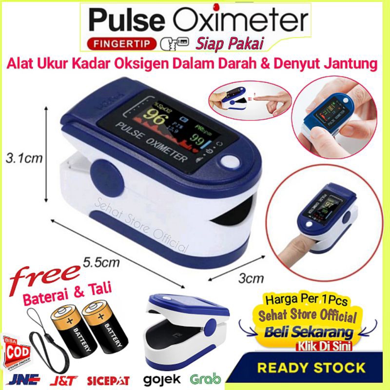 Jual Alat Ukur Kadar Oksigen Dalam Darah Fingertip Pulse Oksimeter ...