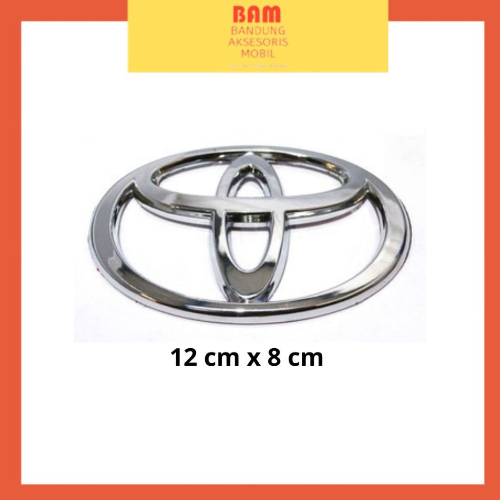 Jual Emblem Logo Mobil Toyota Bulat Chrome 12 Cm x 8 Cm | Shopee Indonesia