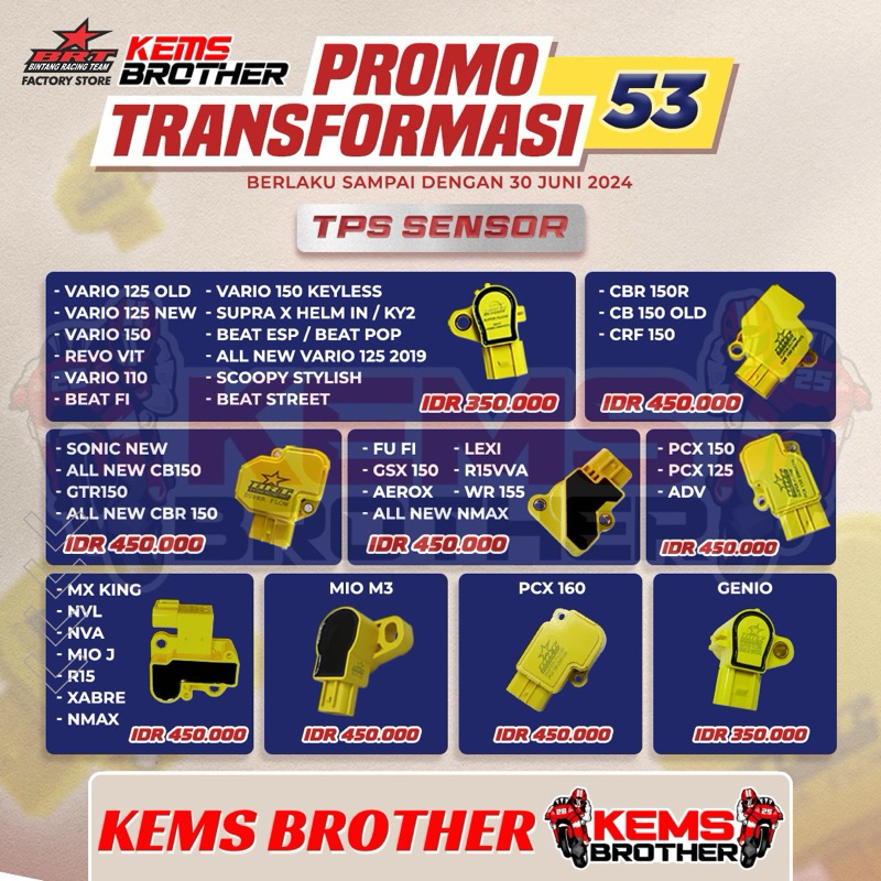 Jual TPS Sensor BRT ORIGINAL Presisi untuk Honda Vario 125/150, Beat FI ...