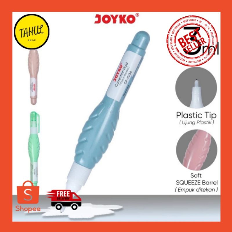 Jual Correction Fluid Cairan Koreksi Penghapus Cair Joyko CF-P236 / Tipe Ex Pastel / Tipe X ...