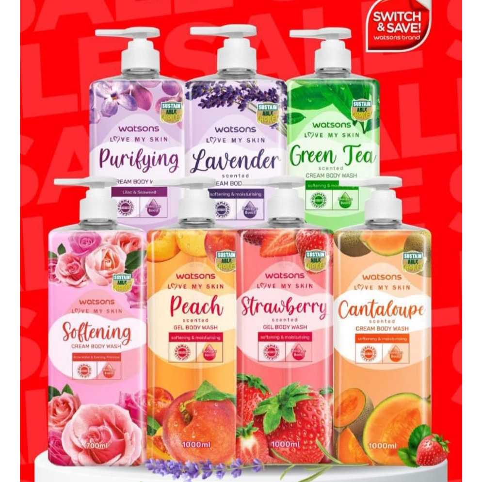 Jual WATSONS BODYWASH SCENTED 1000ml SABUN CAIR 1LT | Shopee Indonesia