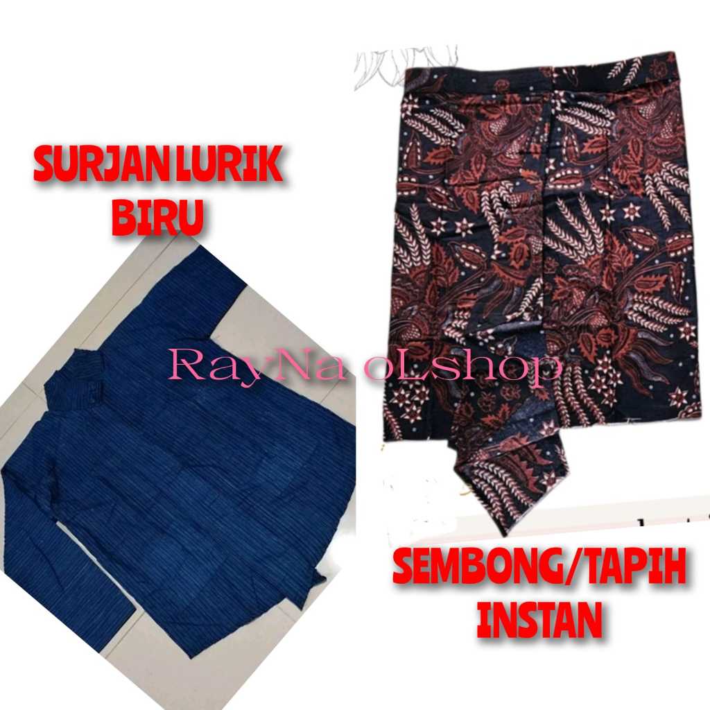 Jual SETALAN BAJU ADAT JAWA COWO/PRIA SORJAN, SURJAN LURIK BIRU ...