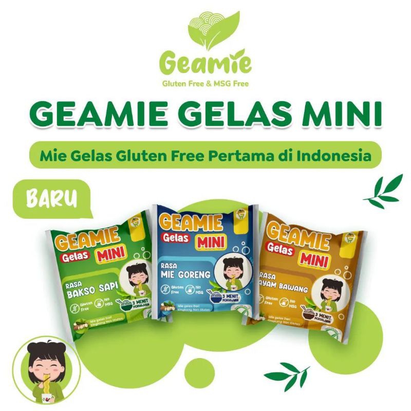 Jual Mie Gelas Mini Gluten Free Geamie Sehat Alami Tanpa MSG, Pengawet ...