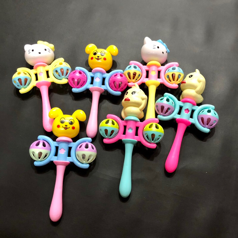 Jual Mainan Kerincing Bayi lucu bisa di Genggam Krincingan Rattle Stick ...