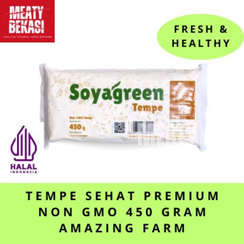 Jual TEMPE SEHAT PREMIUM NON GMO 450Gram AMAZING FARM | Shopee Indonesia