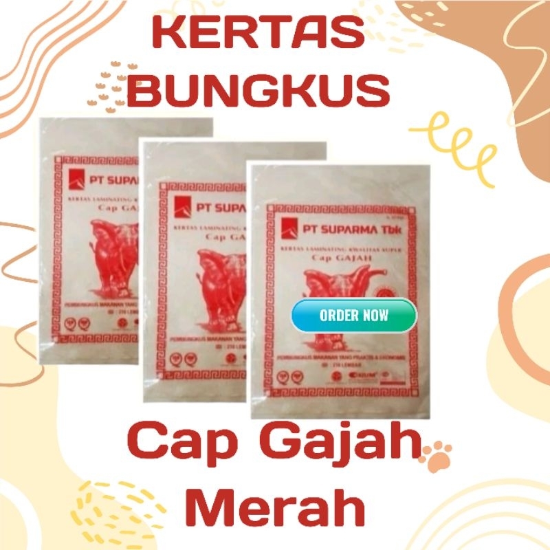 Jual kertas bungkus coklat cap gajah merah / alat makan / pembungkus ...