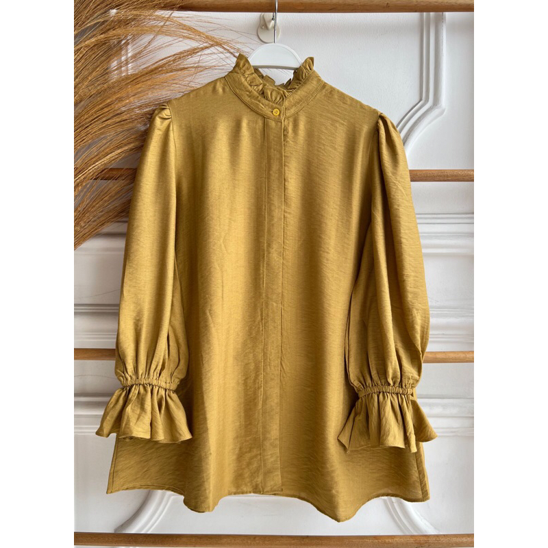 Jual BLUS POLO LINEN FUL KANCING TANGAB MODEL BUNGA BY BALILA , BLUS ...