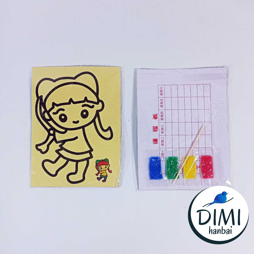 Jual [DIMI] Lukis Pasir DIY Mainan Anak Sticker Sand Mewarnai Edukasi ...