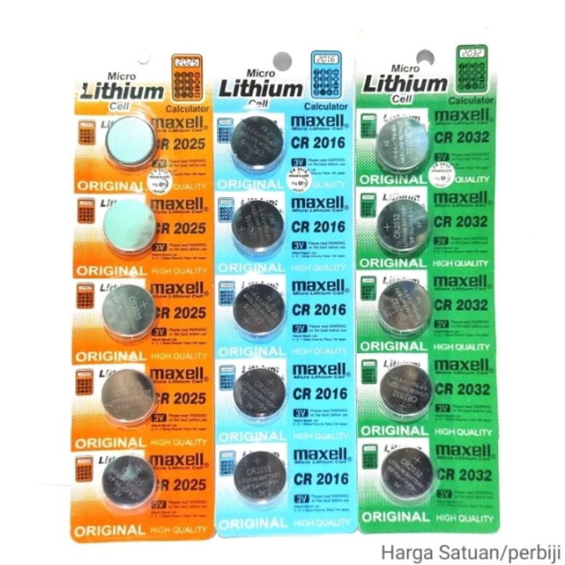 Jual Battery Kancing Baterai Batre Maxell Lithium Cr 2025 Cr2016 Cr2032 | Shopee Indonesia