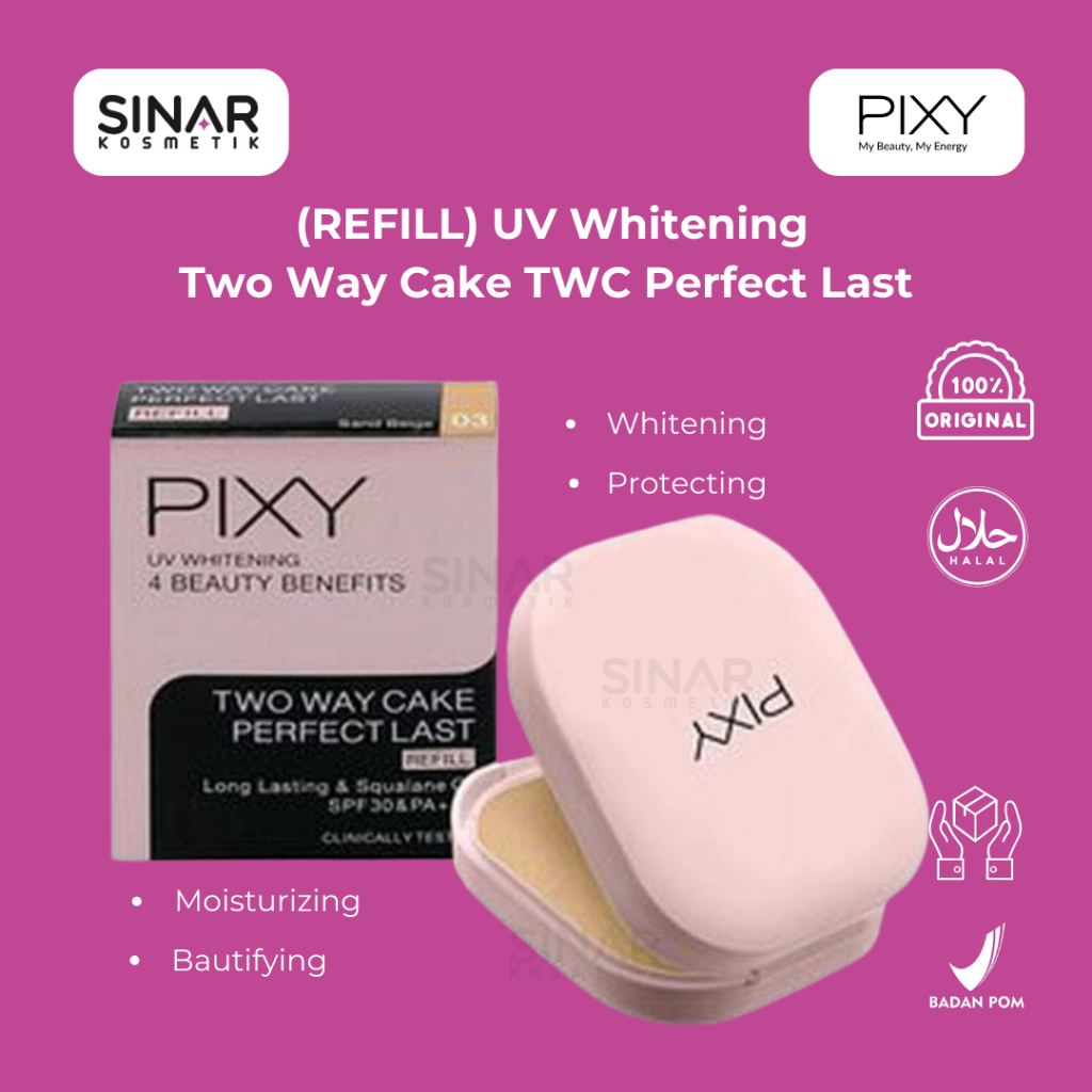 Jual PIXY (REFILL) UV Whitening Two Way Cake TWC Perfect Last | Shopee ...