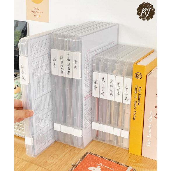 Jual Kotak Folder Rak Buku Alat Tulis Map Kertas A4 A5 Transparan ...
