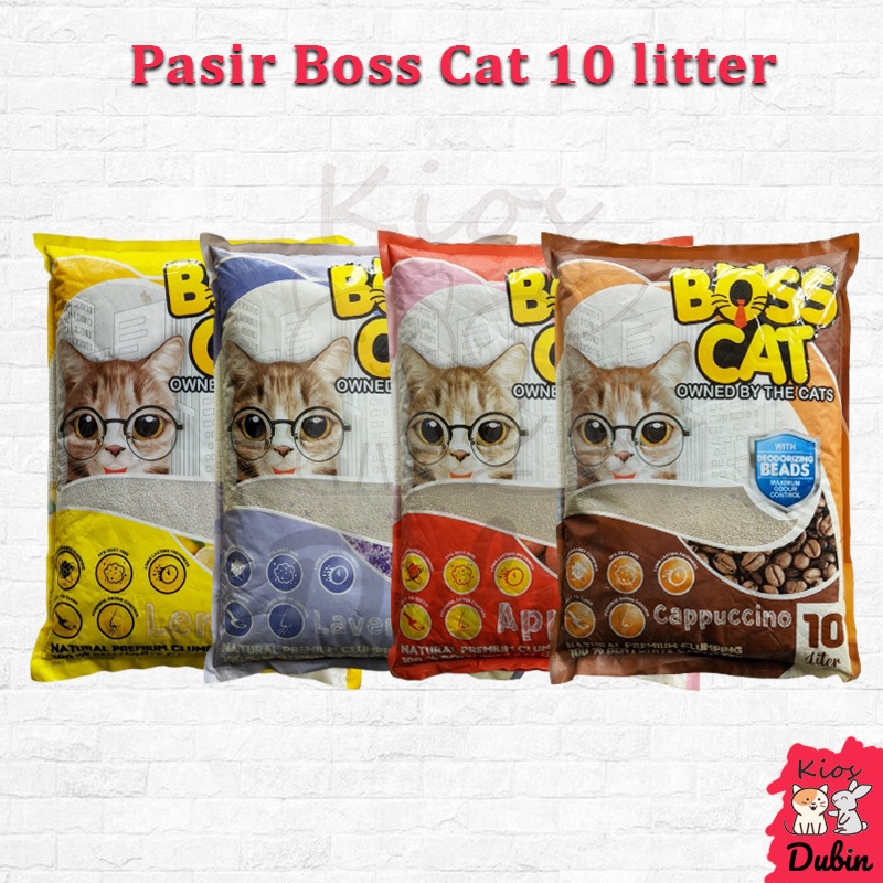 Jual Pasir Kucing gumpal 10L BOSSCAT -Pasir Gumpal Wangi Bos Cat 10 L - Pasir Kucing 10 Liter ...