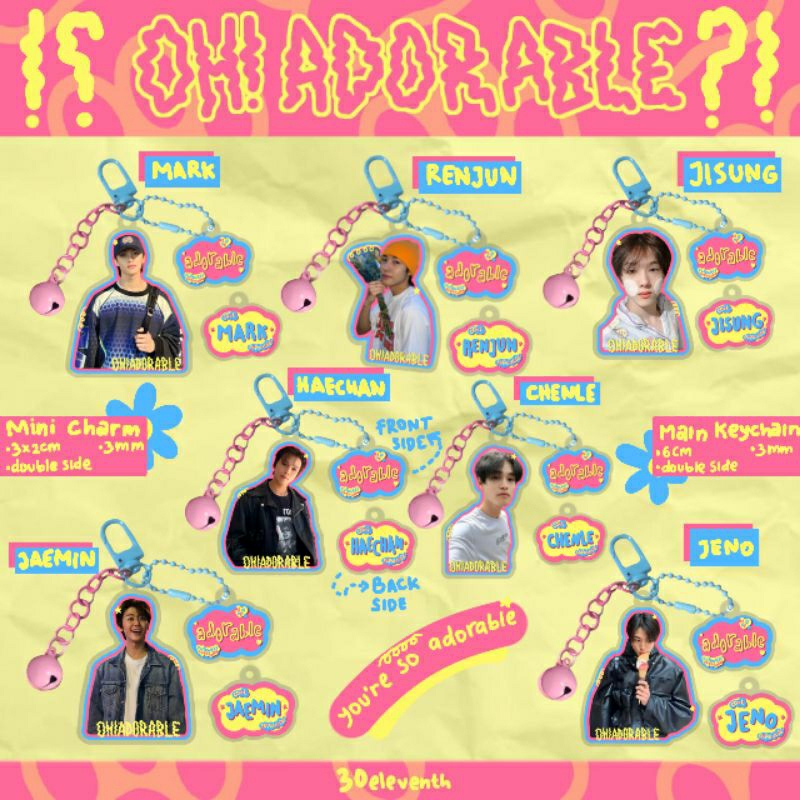 Jual (PRE ORDER) oh! adorable NCT DREAM keychain - 30eleventh Gantungan ...