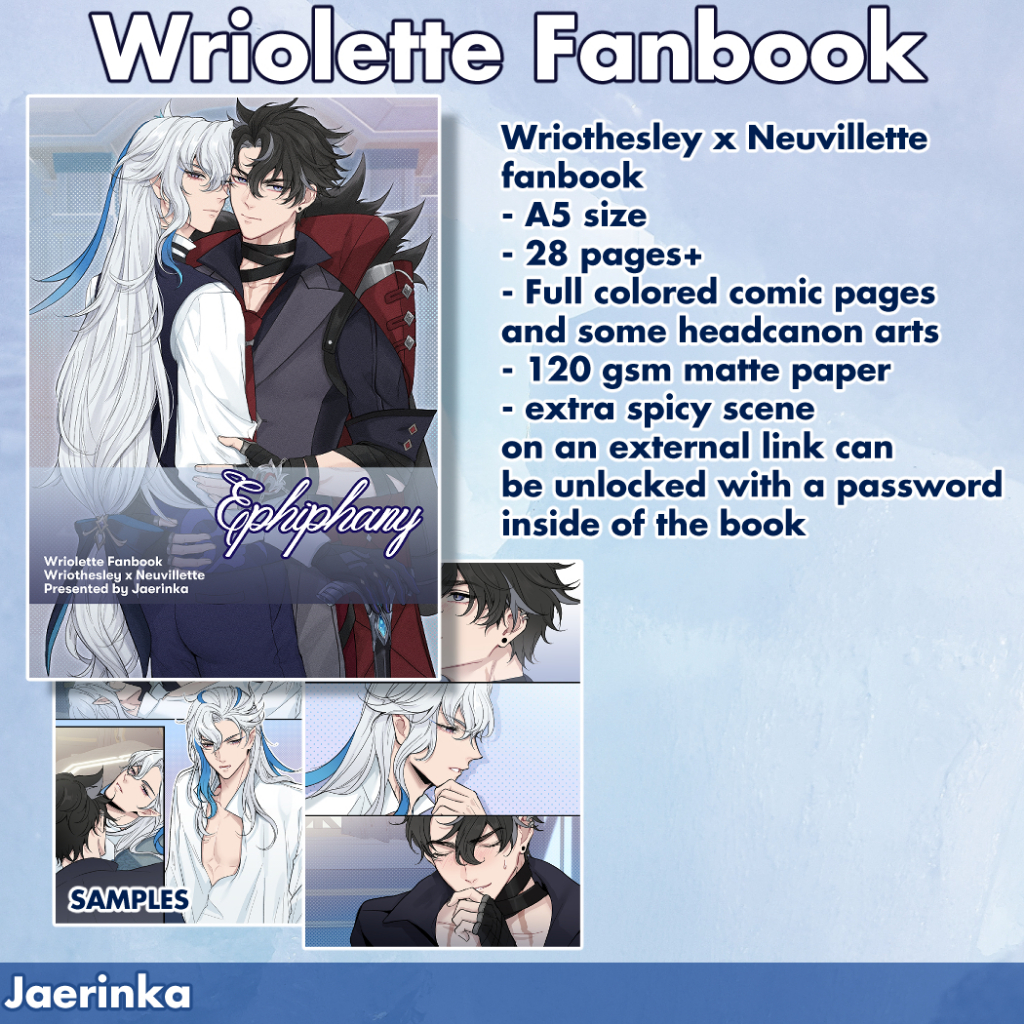 Jual Wriolette book genshin impact Wriothesley Neuvillette | Shopee ...