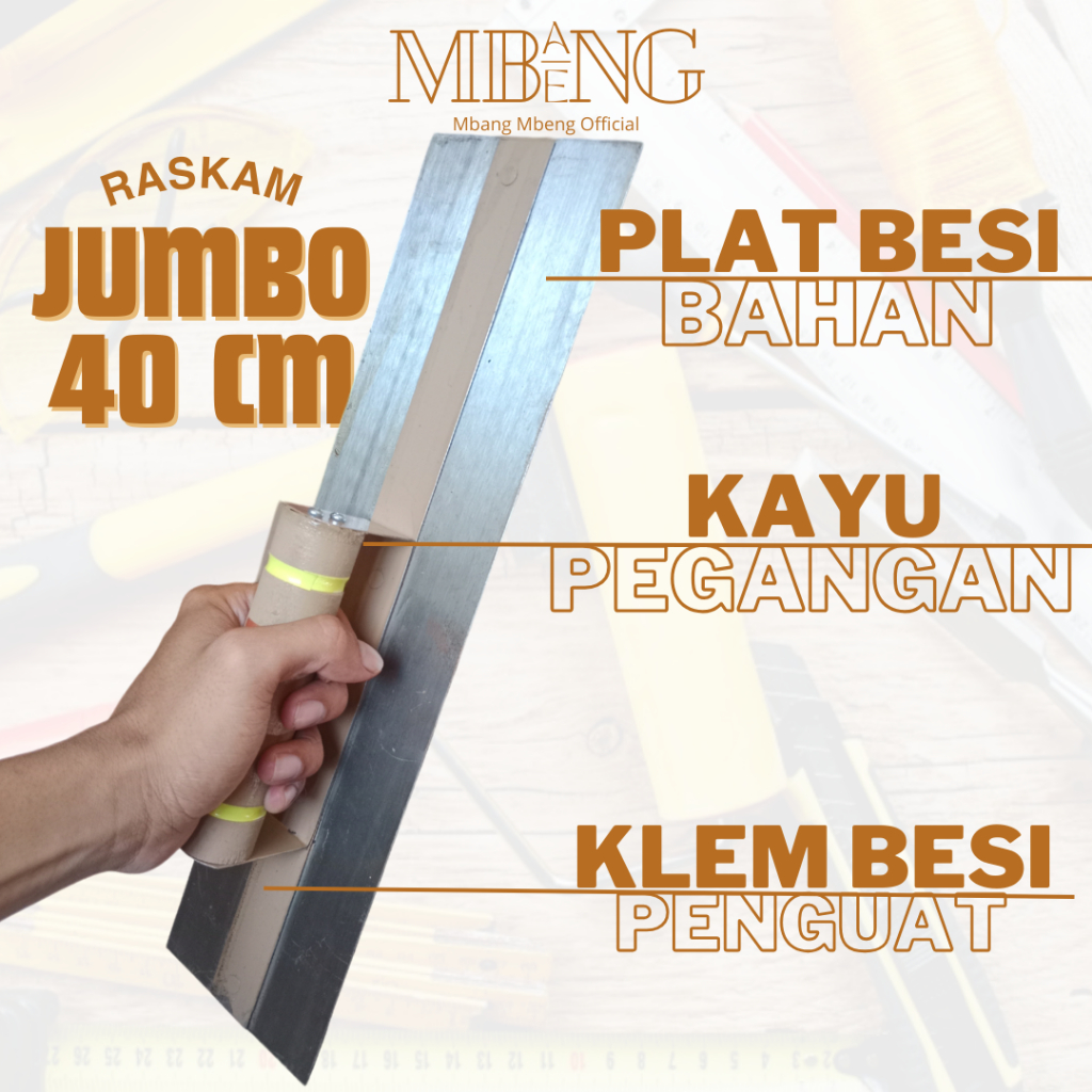 Jual MbangMbeng Raskam Panjang 40cm Besi polos / Roskam polester jumbo ...