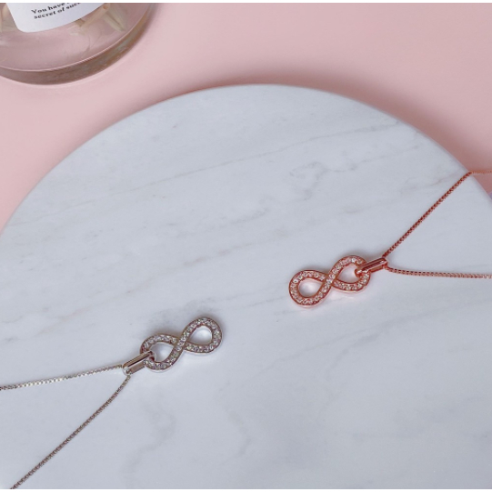 Jual Infinity Eight Pendant Kalung Lapis Emas by Her Jewellery | Shopee ...