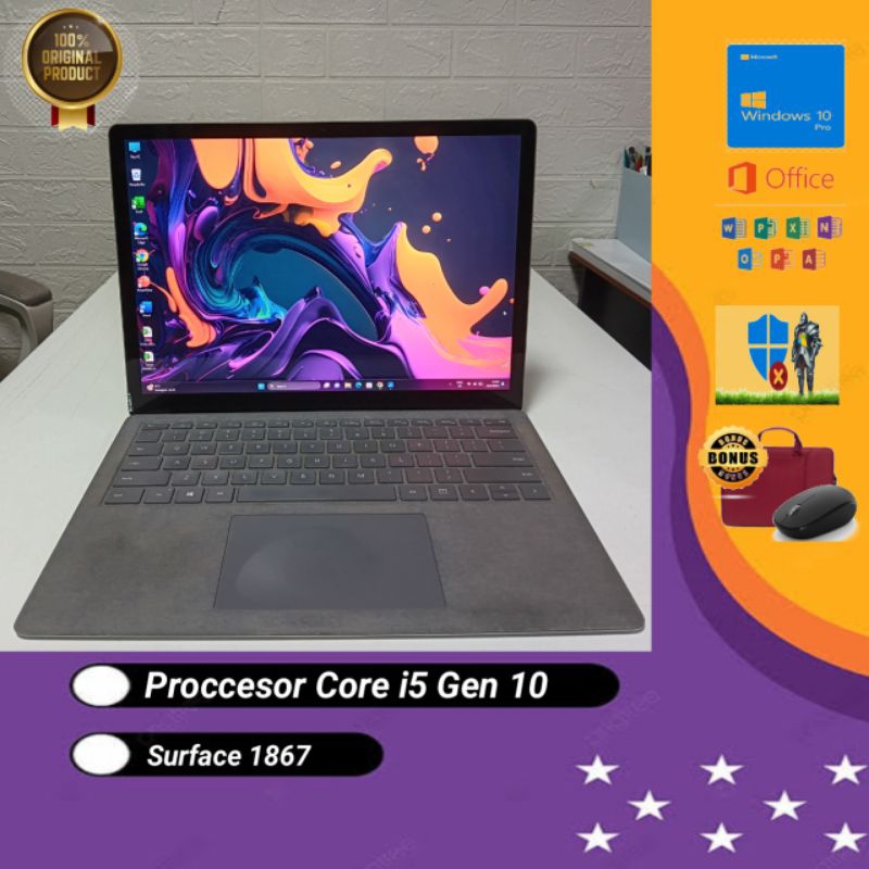 Jual Laptop Surface 3 1867 Core i5 Gen 10th Ram 8GB SSD 256GB Slim ...