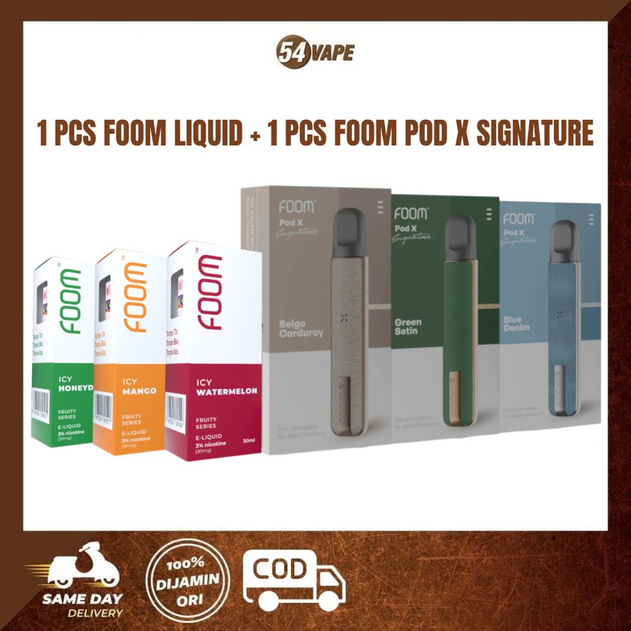 Jual Foom Pod X Signature + Foom Salt 30ml | Shopee Indonesia