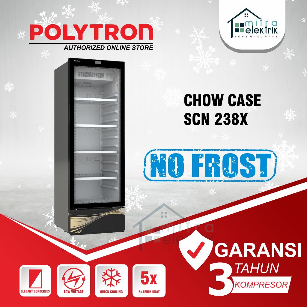 Jual Showcase Polytron SCN238X 4 Rak 257 Liter No Frost System | Shopee ...