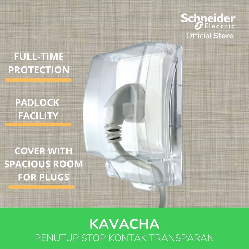 Jual Schneider KAVACHA COVER WATERPROOF Stop kontak Pelindung Tutup ...