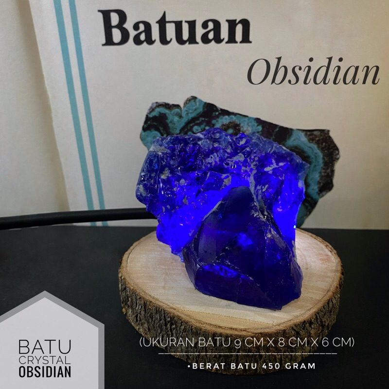 Jual Bongkahan Batu Crystal Obsidian L12 atau Batu Obsidian Biru atau ...