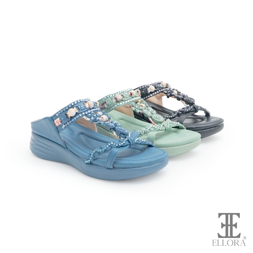 Jual ELLORA ER 380-14 Sandal Wedges Wanita Import 4cm | Shopee Indonesia
