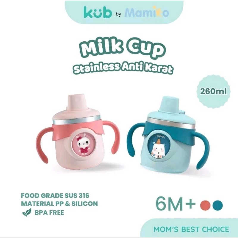 Jual Kub Mamiko Botol Susu Stainless Bayi Anak 260 ML | Milk Cup ...