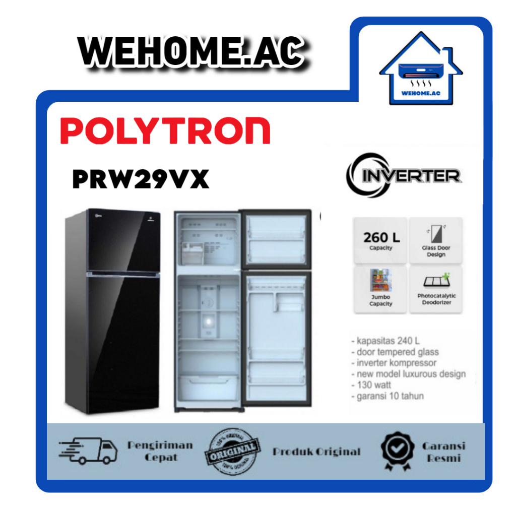 Jual Kulkas Polytron 2 Pintu PRW29VX Inverter Kulkas 2 Pintu Polytron ...