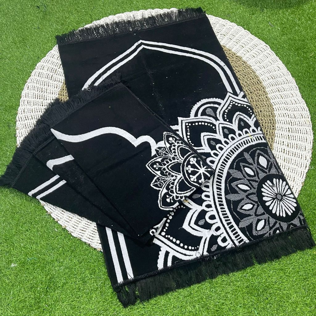 Jual PAKET GROSIR 20 PCS + SABLON SAJADAH DEWASA KISWAH HITAM | Shopee ...