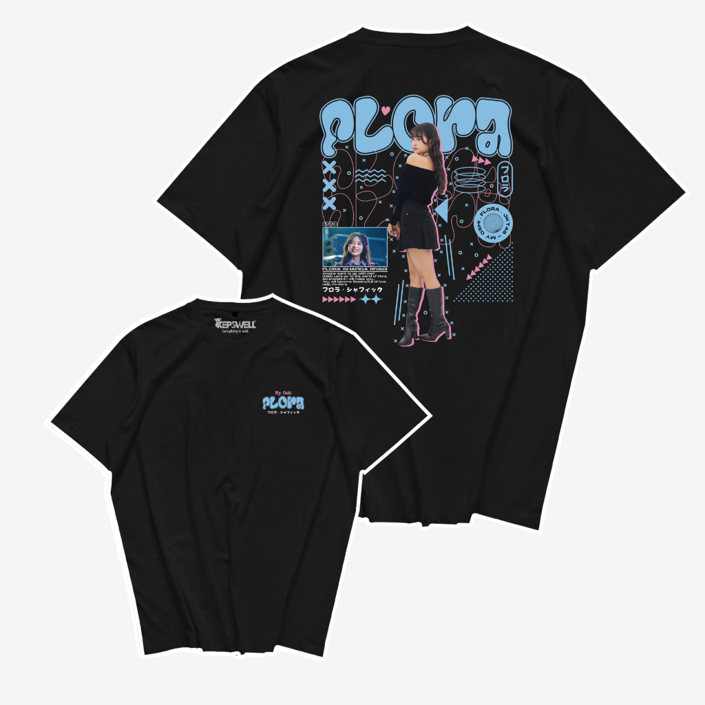 Jual Kepswell Kaos My Oshi Flora JKT48 Grafiti- KAOS PREMIUM COTTON ...