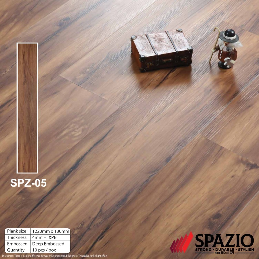 Jual SPC SPAZIO Plus Underlayer / SPC Flooring Lantai 5mm Motif Kayu | Shopee Indonesia